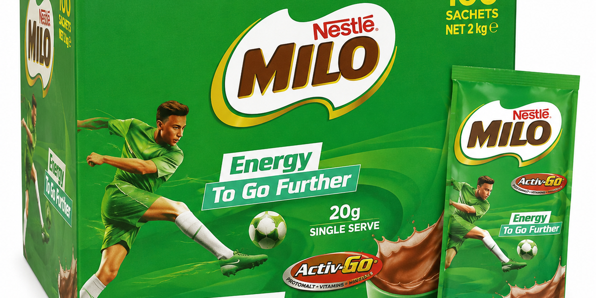 MILO Sachet Single Serve 20g x 100 — Fast Direct Packaging