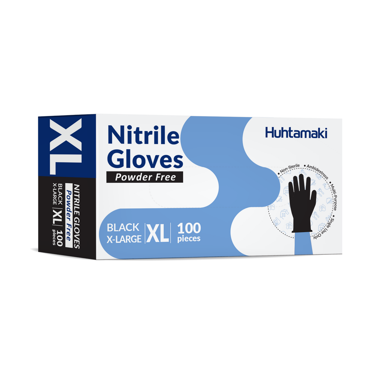 Extra Large Black Nitrile Gloves — Fast Direct Packaging