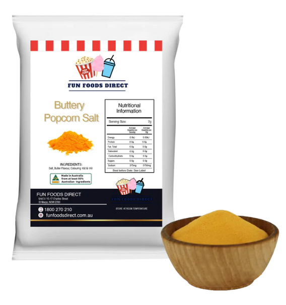 Seasoned Premium Movie Butter Popcorn Salt — Fast Direct Packaging