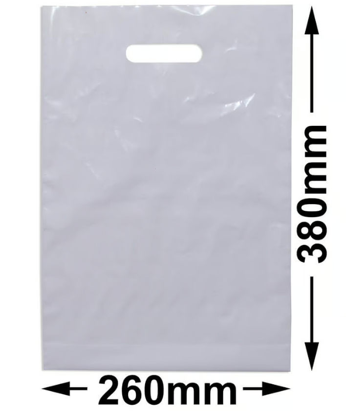 White Luxury Plastic Shopping Bags — Fast Direct Packaging