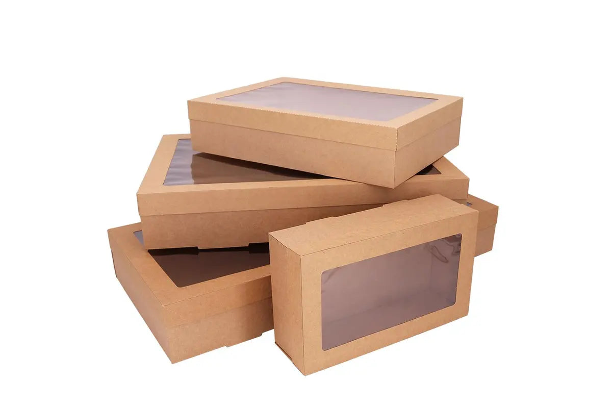 Kraft Grazing Platter Gourmet Gift Box With Window — Fast Direct Packaging