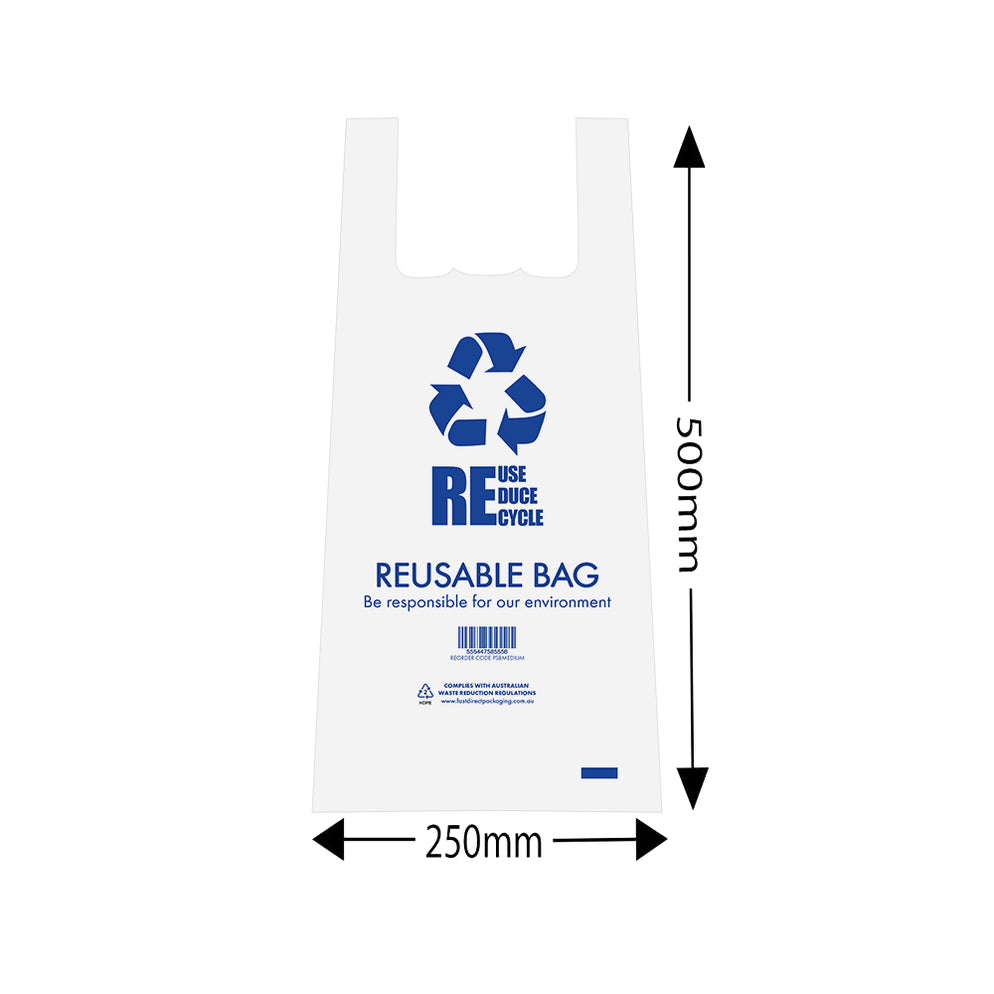 Singlet Checkout Reusable Shopping Bags — Fast Direct Packaging