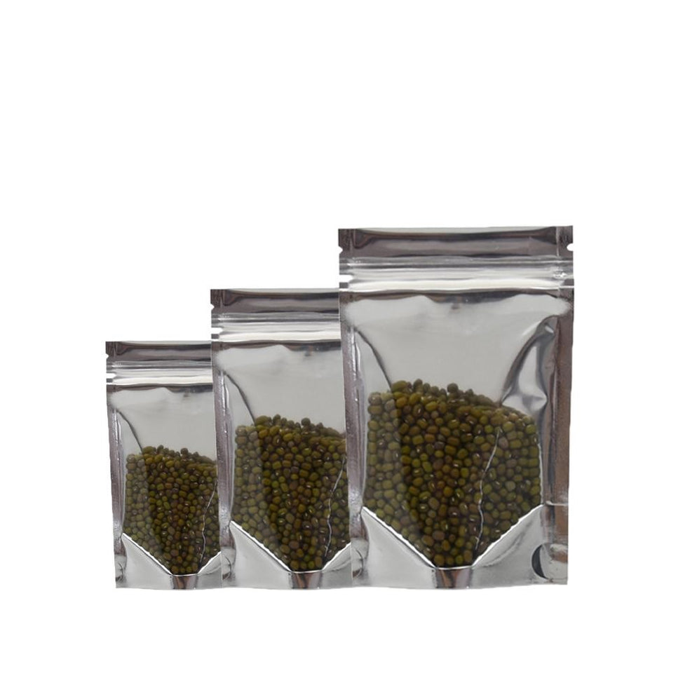 Resealable Zip Lock Bags Aluminum Clear Front — Fast Direct Packaging